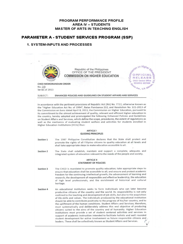 PPP - Area IV Students (Mate) | PDF | School Counselor | Graduate School