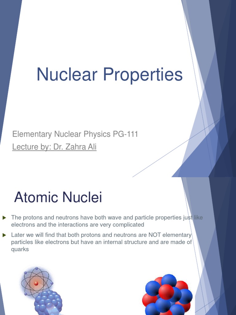 02 Nuclear Properties | PDF | Nuclear Physics | Binding Energy