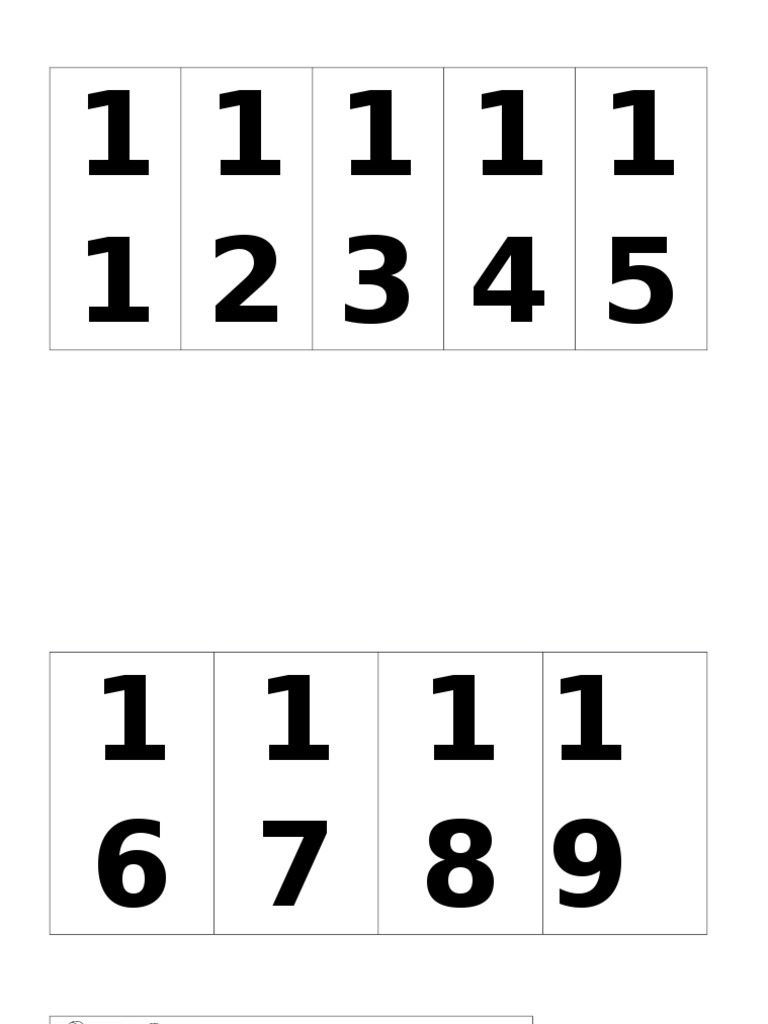 Fichas de Números 11 - 19 | PDF