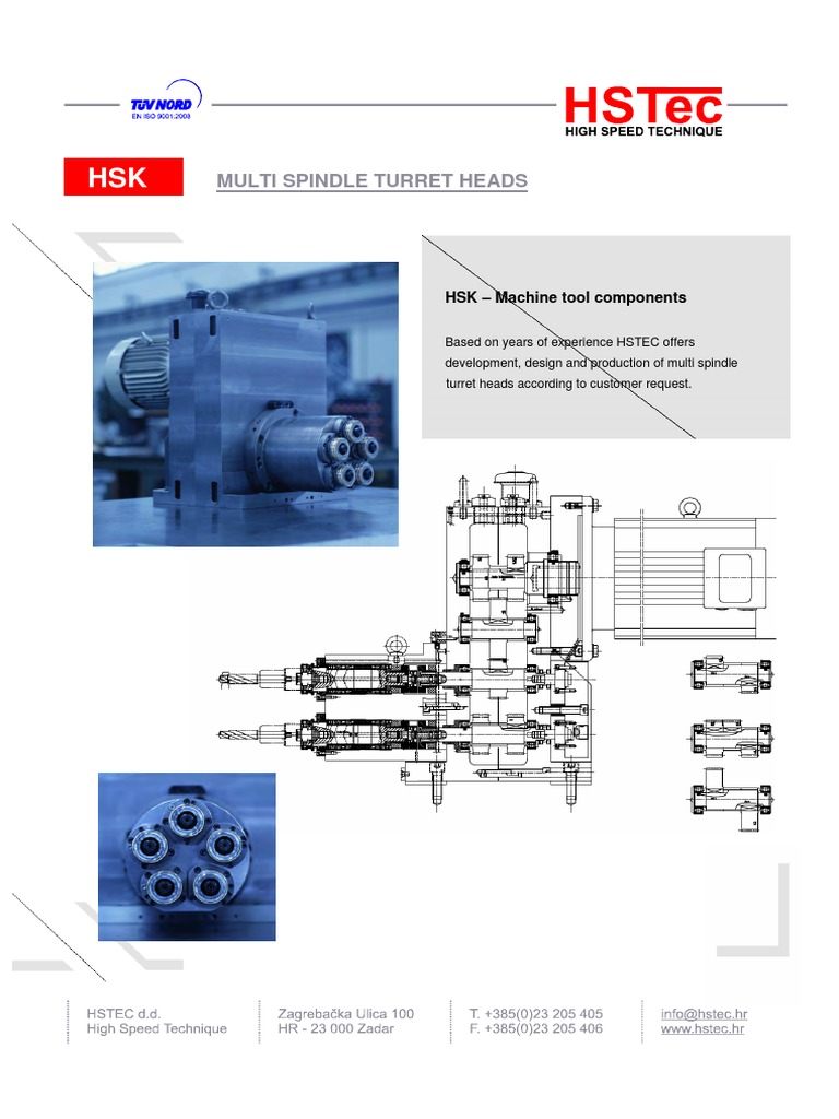 10E-HSK Multi Spindle Turret Heads | PDF | Machines | Tools