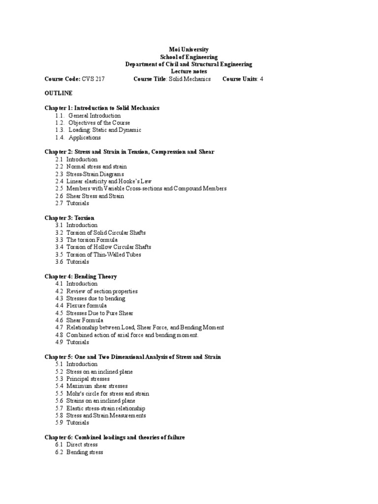 CVS 217 - Course Outline | PDF