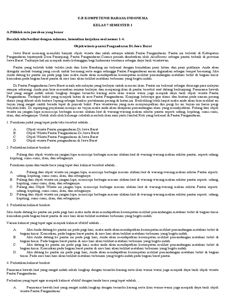 Persiapan Uas 7 Kurtilas | PDF