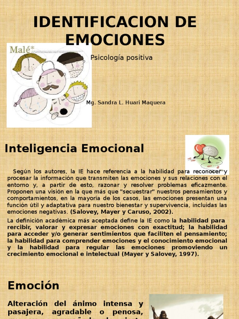 Identificacion de Emociones | PDF | Inteligencia emocional | Las emociones