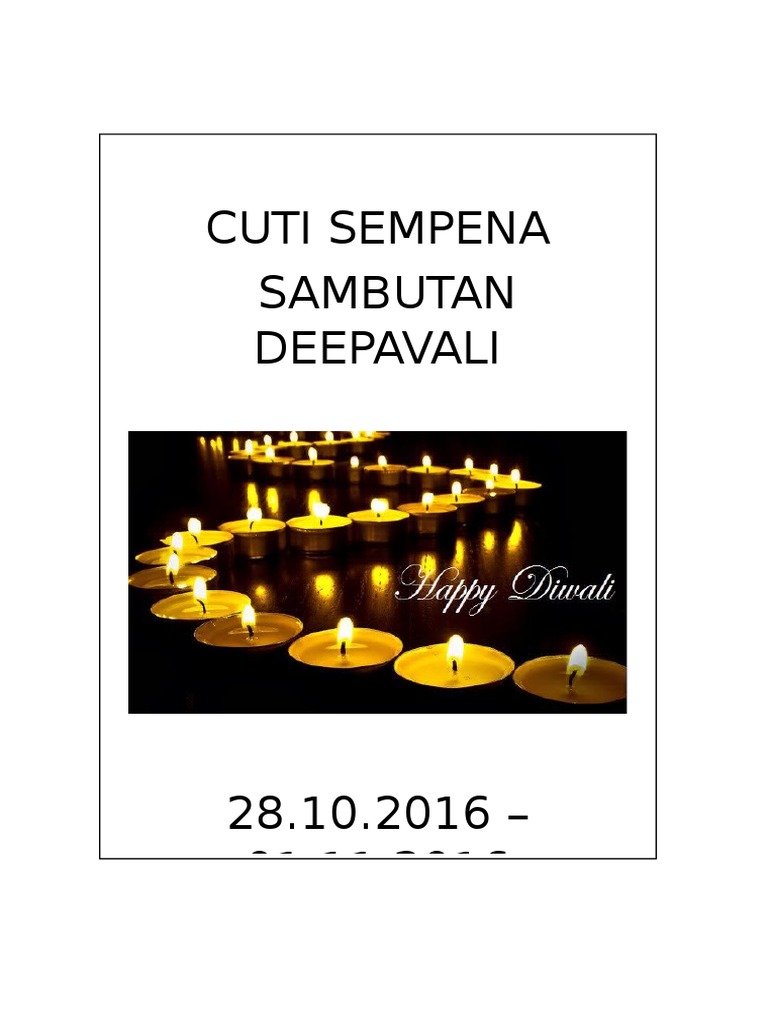 Cuti Deepavali | PDF