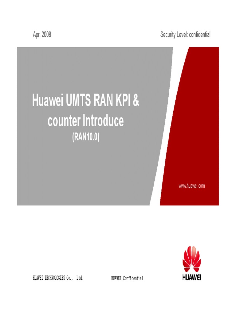 Huawei UMTS RAN KPI & Counter Introduce (RAN10.0) Nicole V1 | PDF | High Speed Packet Access ...