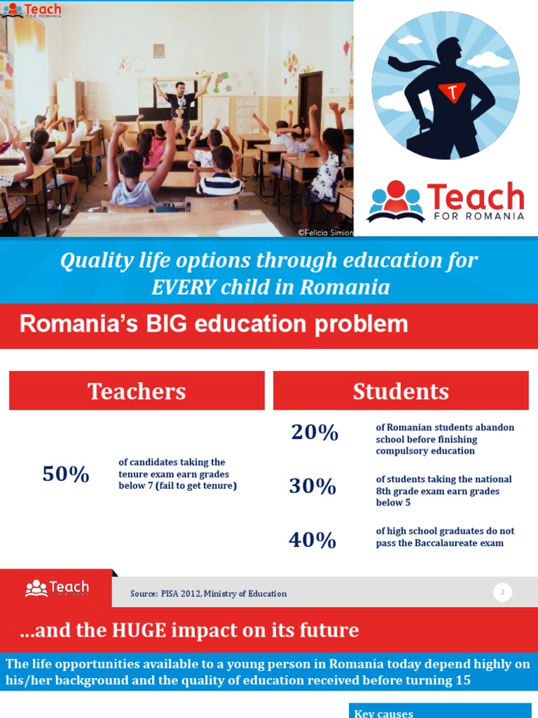Teach For Romania Presentation Pdf Literacy Teachers