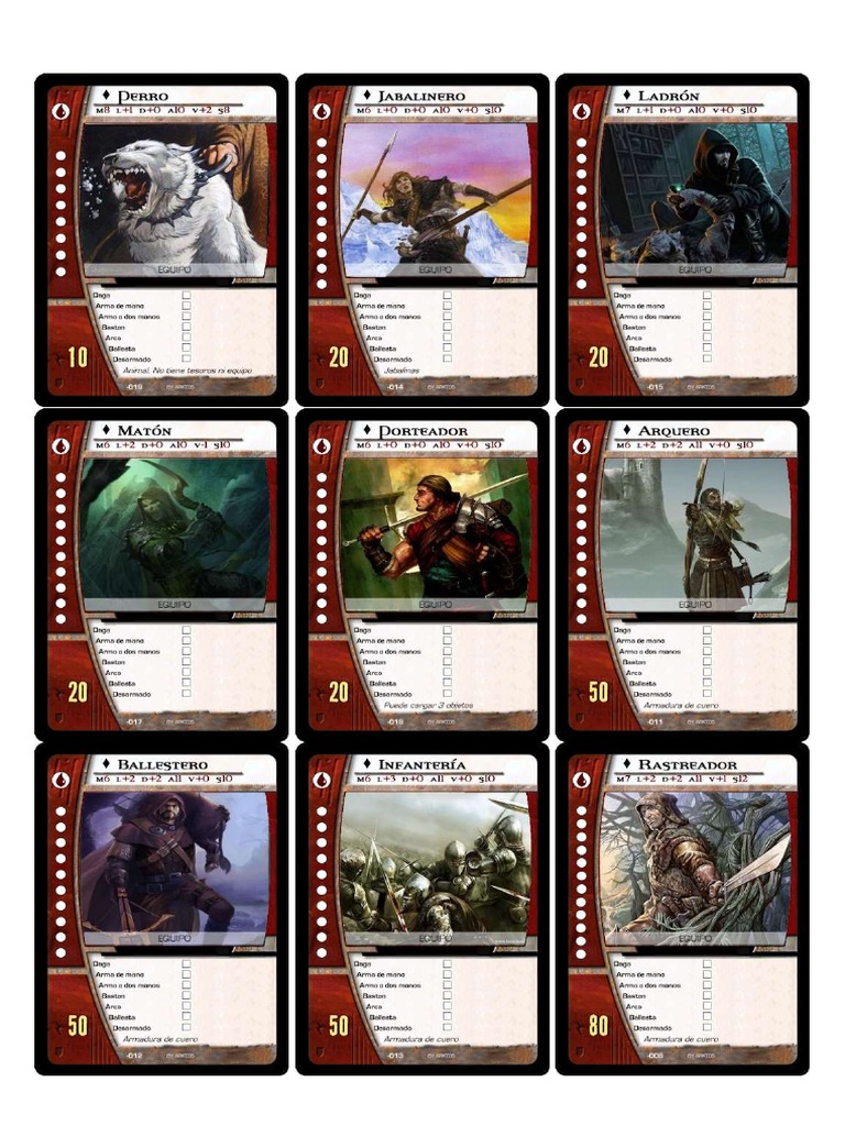 Cartas Personajes | PDF