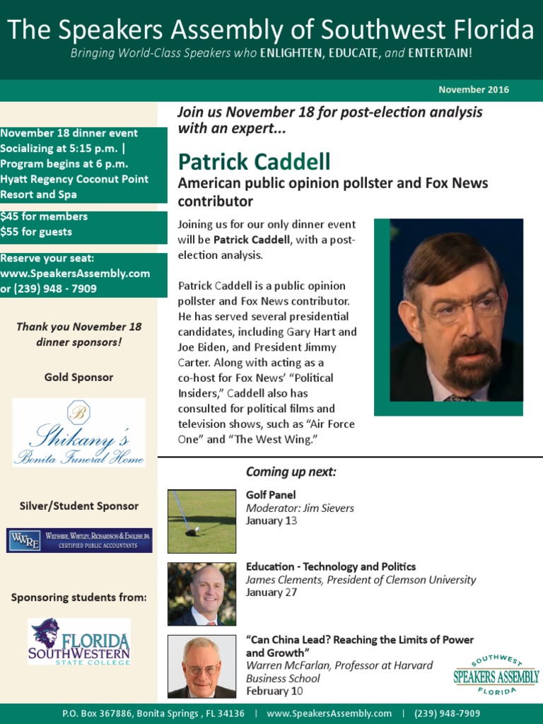 Post-Election Analysis Dinner Event | PDF