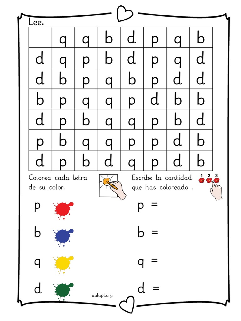 Discriminación Visual Letras Dislexia PBQD | PDF