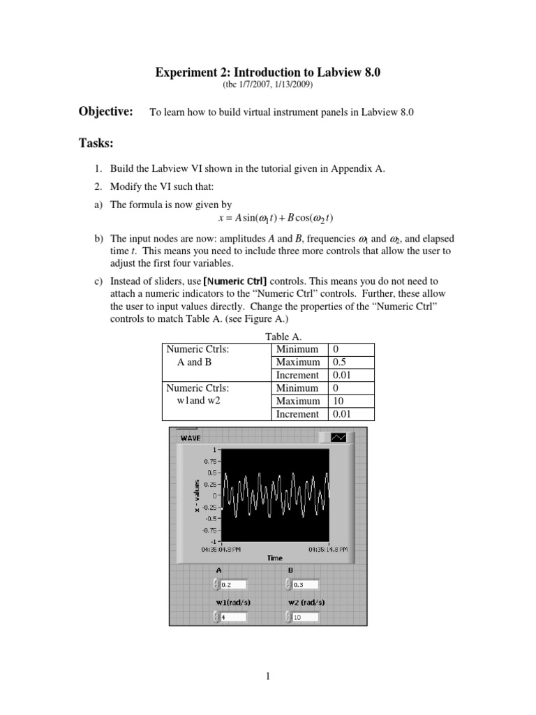 Experiment 2 Introduction To Labview 80 T B T A X Pdf Icon Computing Cursor User 