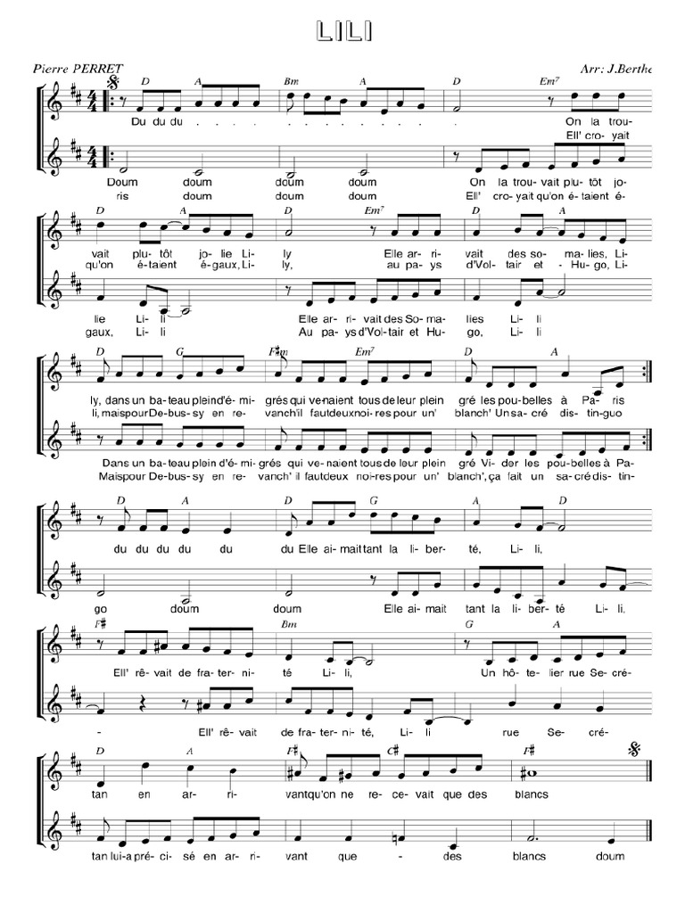Lily - Pierre Perret | PDF