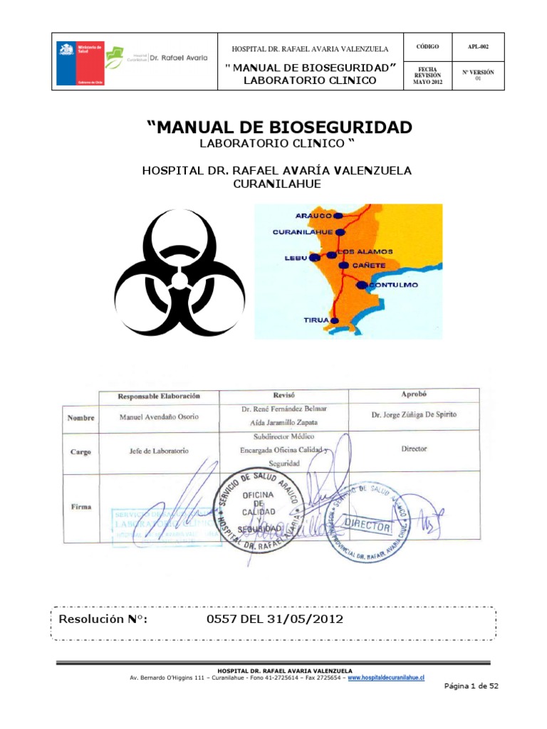 Manual Bioseguridad Laboratorio Clinico | PDF | Laboratorios | Infección