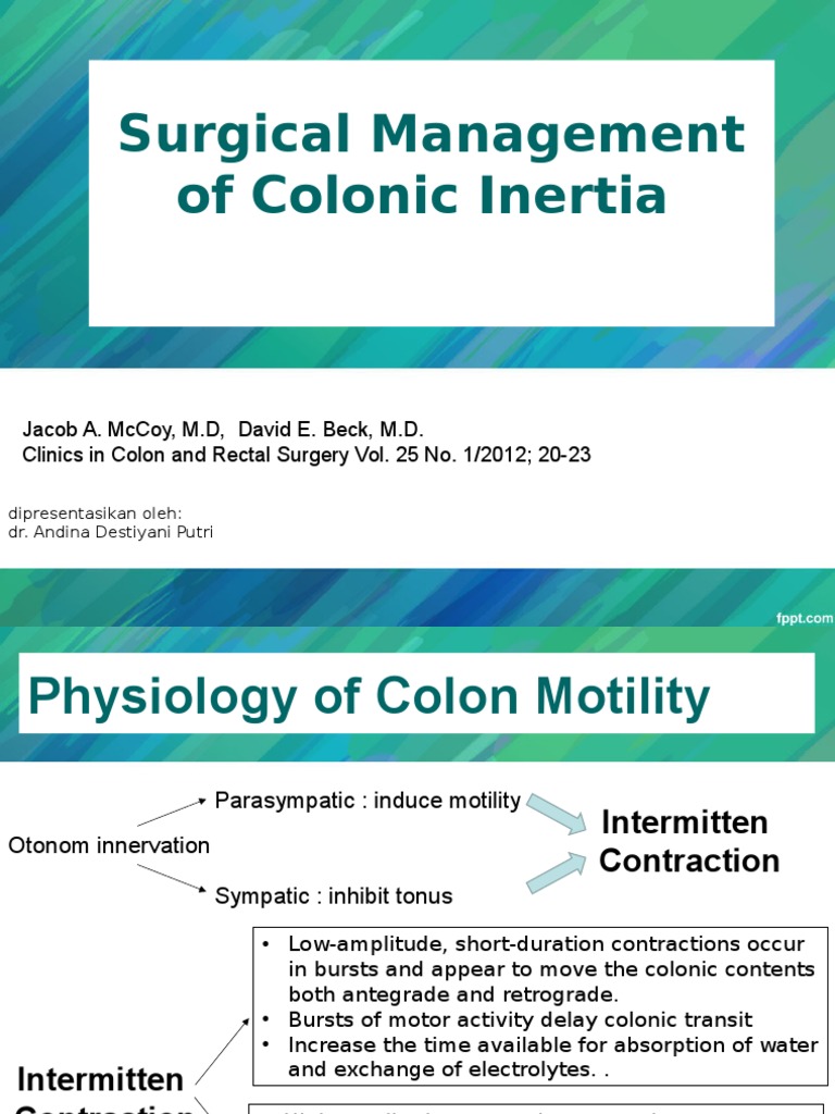 Colonic Inertia | PDF | Constipation | Large Intestine