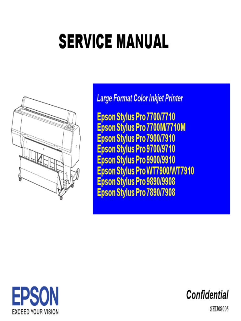 Epson Stylus Pro 9900 Service Manual | PDF | Magenta | Cyan