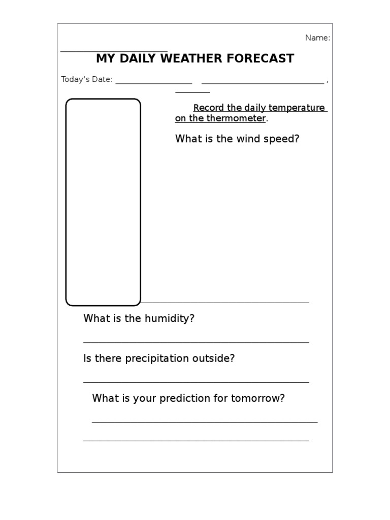 My Daily Weather Forecast | PDF | Business