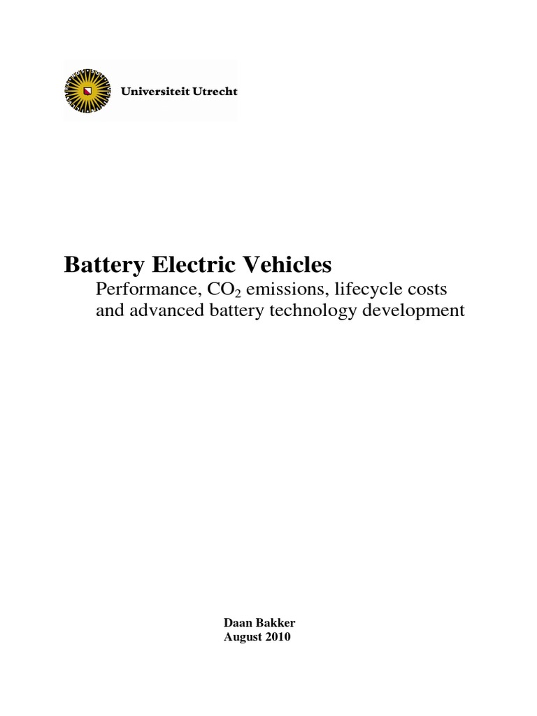 Battery Electric Vehicles | PDF | Battery (Electricity) | Rechargeable ...