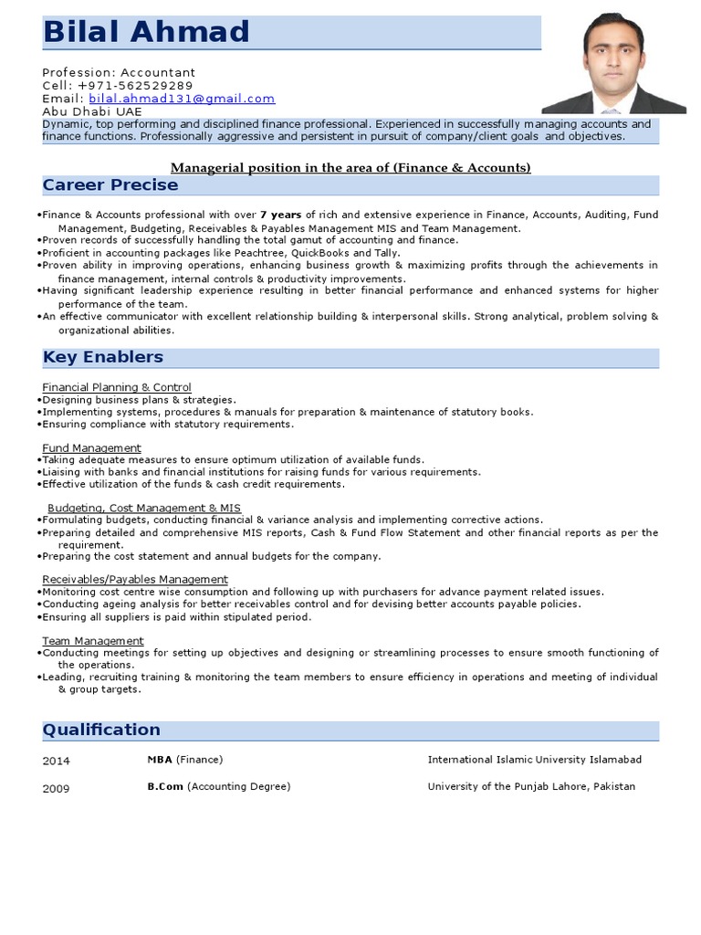 Oct Accountant Bilal CV | PDF