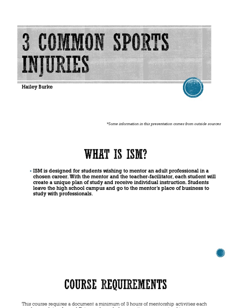 Ism Presentation | PDF | Knee | Ankle
