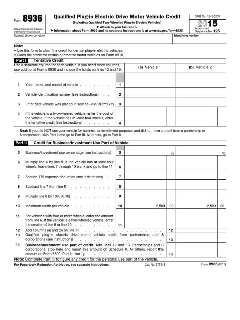 f8936 | Vehicles | Taxation