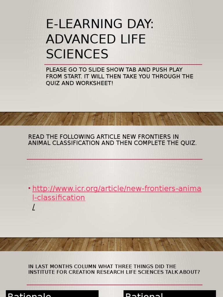 E-Learning Advanced Animal Sciences | PDF | Taxonomy (Biology) | Biology