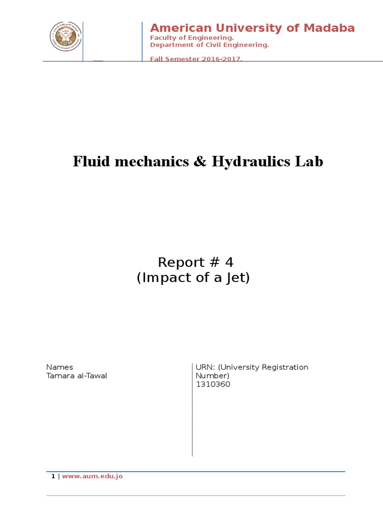 Fluid Lab Report 4 | PDF