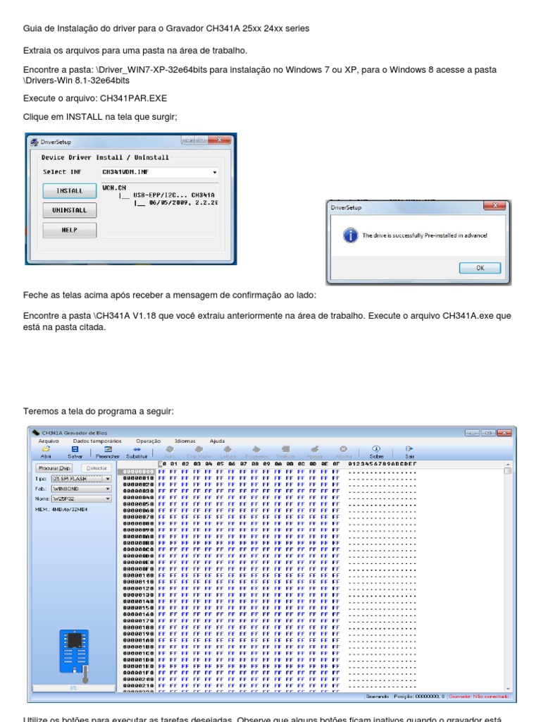 Tutorial Gravador CH341A 25xx 24xx Series | PDF | Computadores