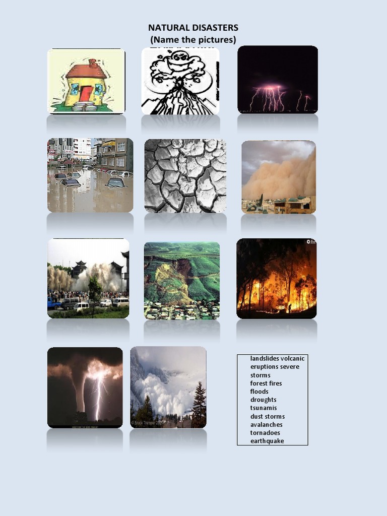 Natural Disasters (Name The Pictures) | PDF
