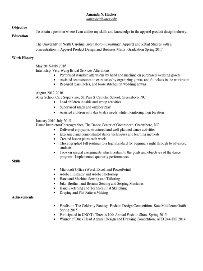 Resume Without Header | PDF