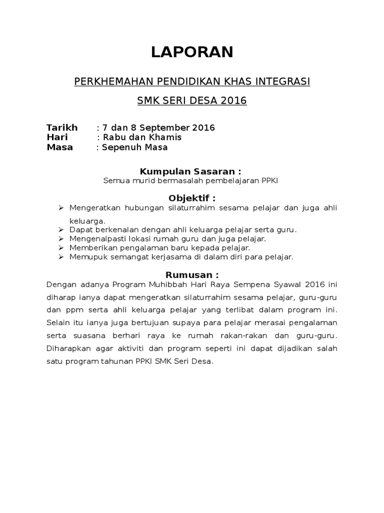 Laporan Ringkas | PDF