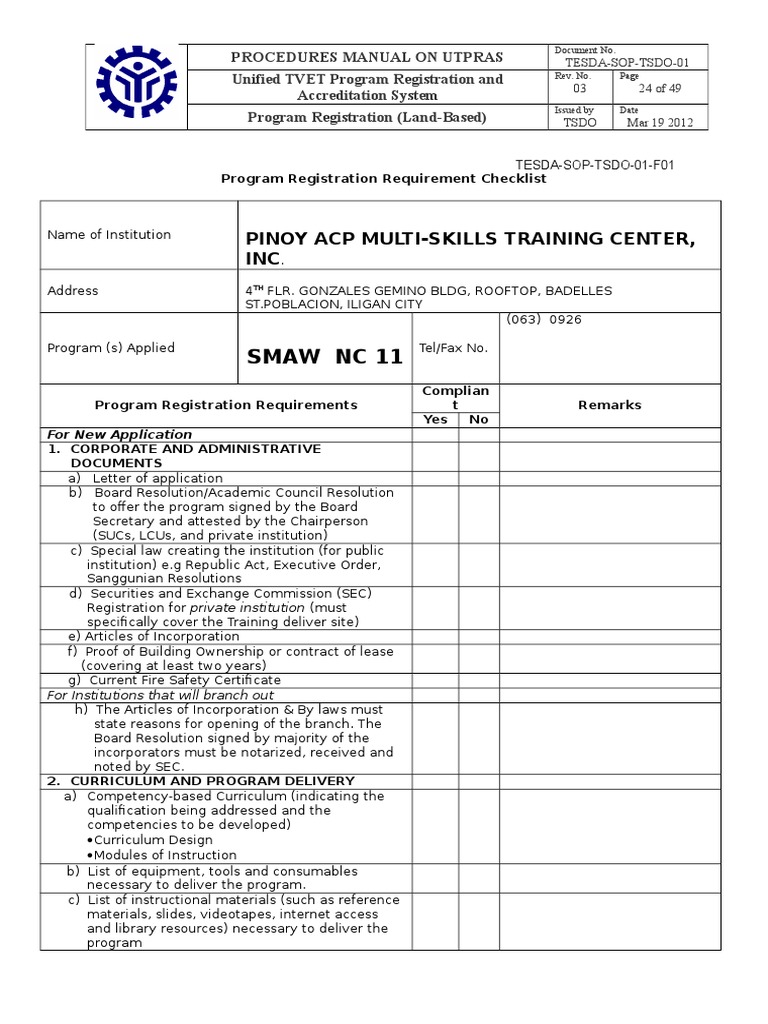 UTPRAS Program Registration Guide | PDF