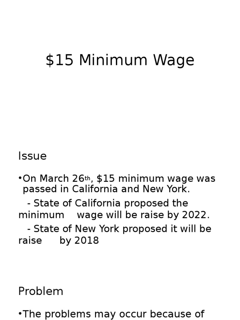 $15 Minimum Wage Impact in CA & NY | PDF