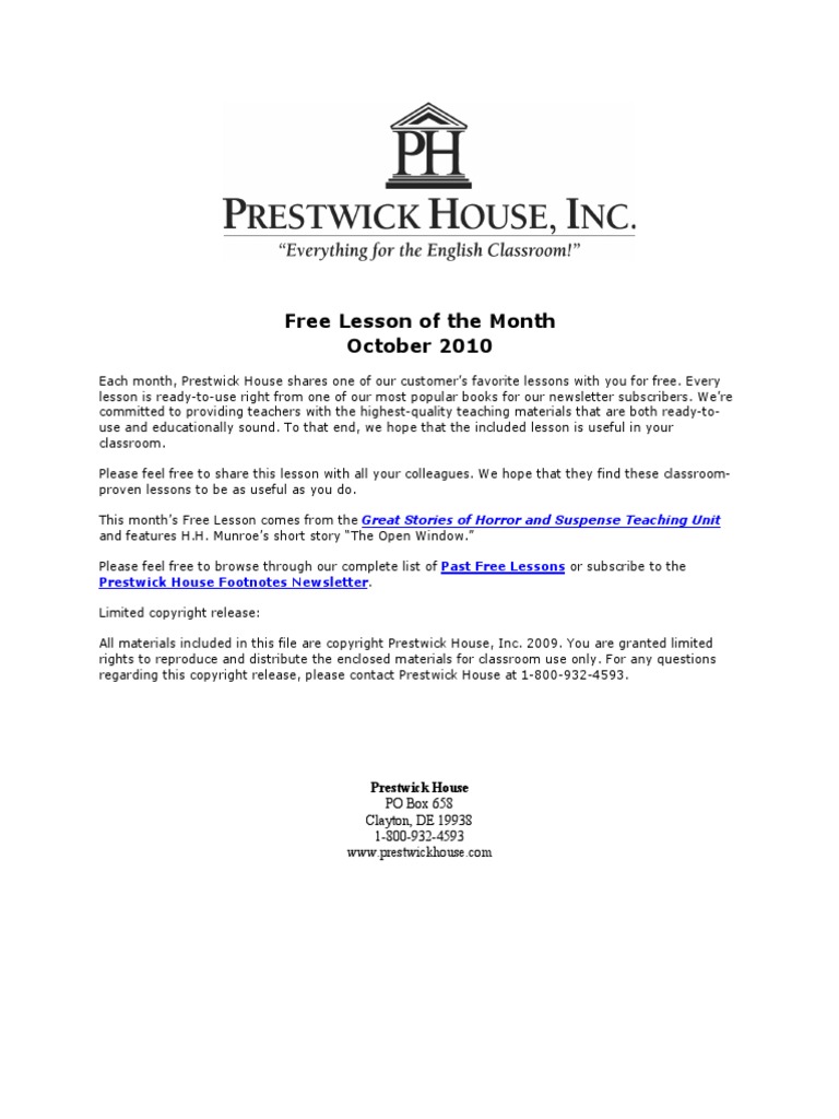 The Open Window | PDF