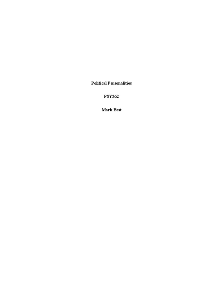 Assignment 3: Political Personalities | PDF | Abraham Lincoln | Motivation