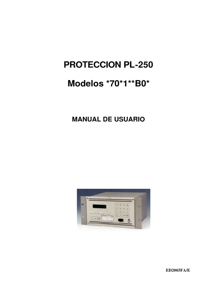 Rele PL-250 70 I-B0 | PDF | Relé | Corriente eléctrica