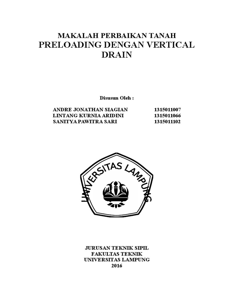Preloading dan Vertical Drain pada Tanah | PDF