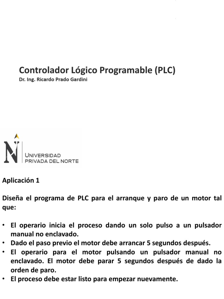 Programas de PLC para Control de Motores | PDF | Controlador lógico ...