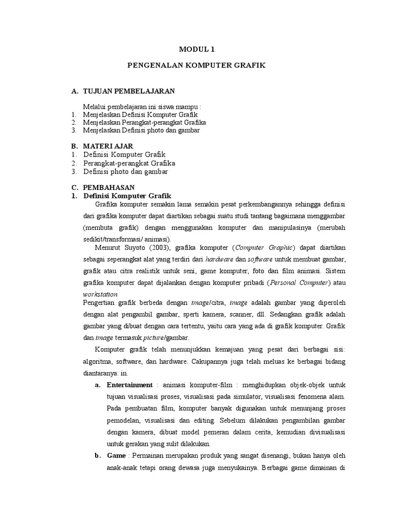 Pemrograman Grafik XII SMK | PDF