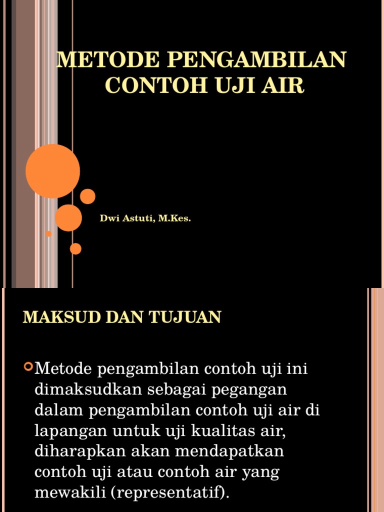 METODE Pengambilan Sampel Air | PDF