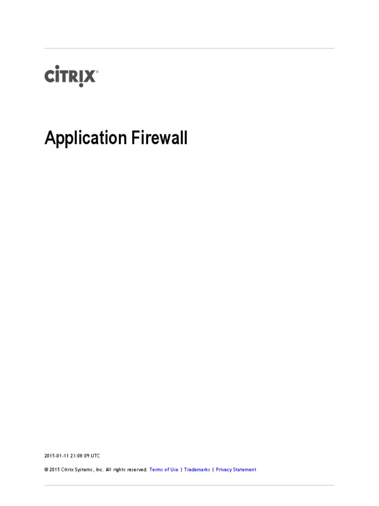 NetScaler 10.5 Application Firewall | PDF | Computer Security | Security