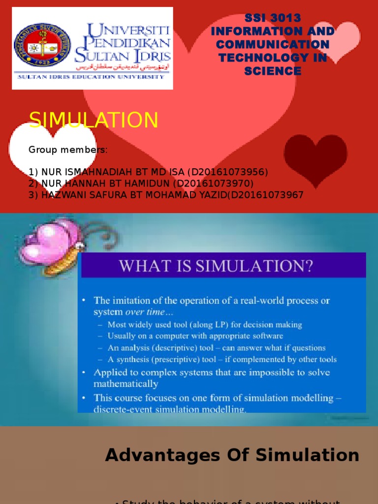 Simulation: SSI 3013 Information and Communication Technology in ...