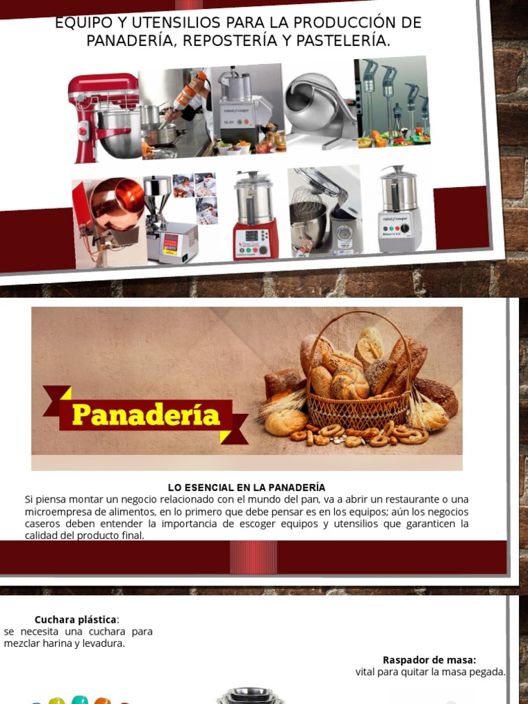 Equipo y Utensilios para La Producción de Panadería | PDF | Panes ...