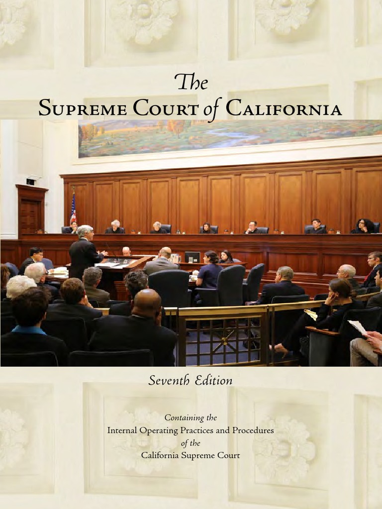 The Supreme Court of California Booklet | PDF | Procedures Of The ...
