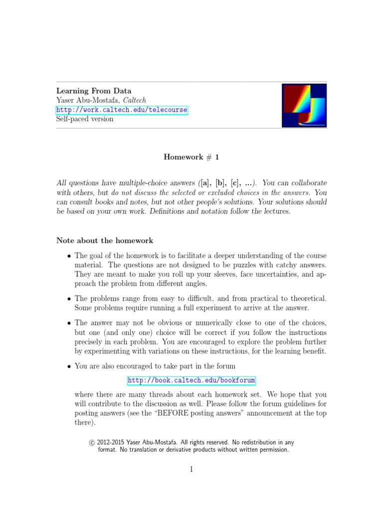 hw1 PDF | PDF | Machine Learning | Statistical Classification