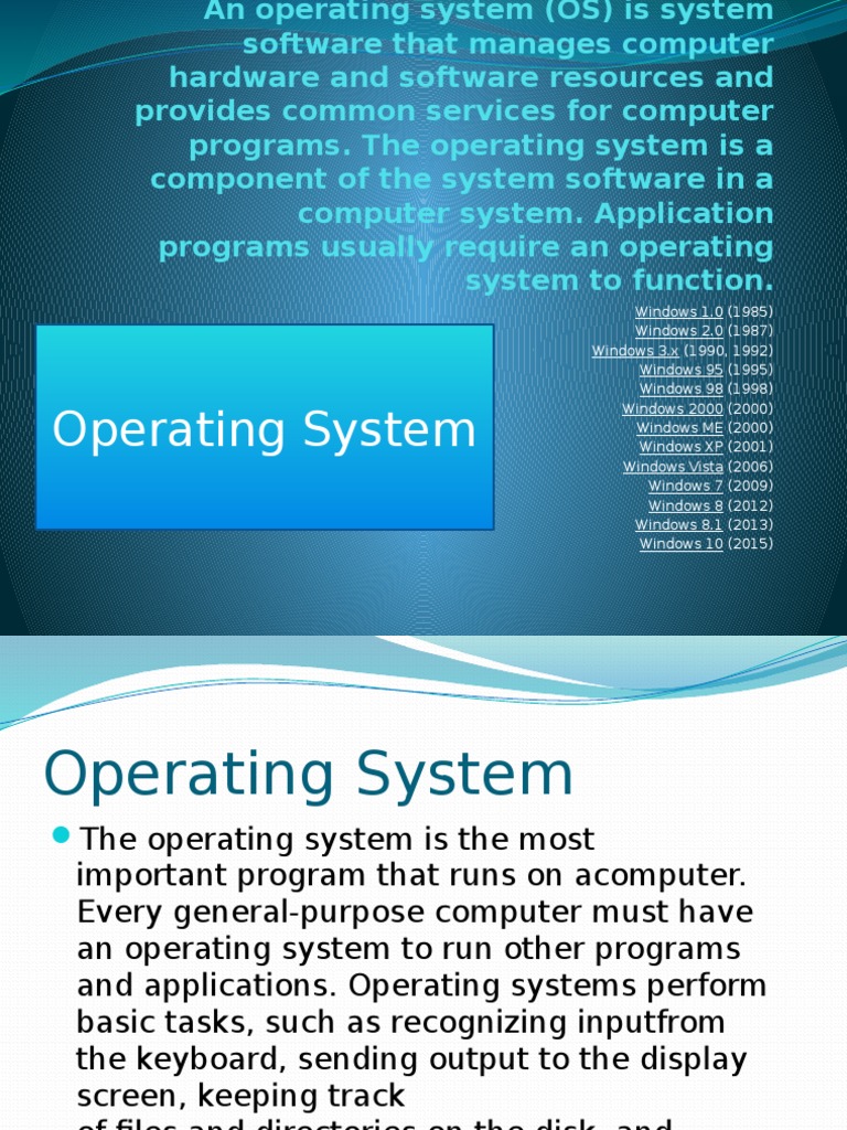 Operating System | PDF