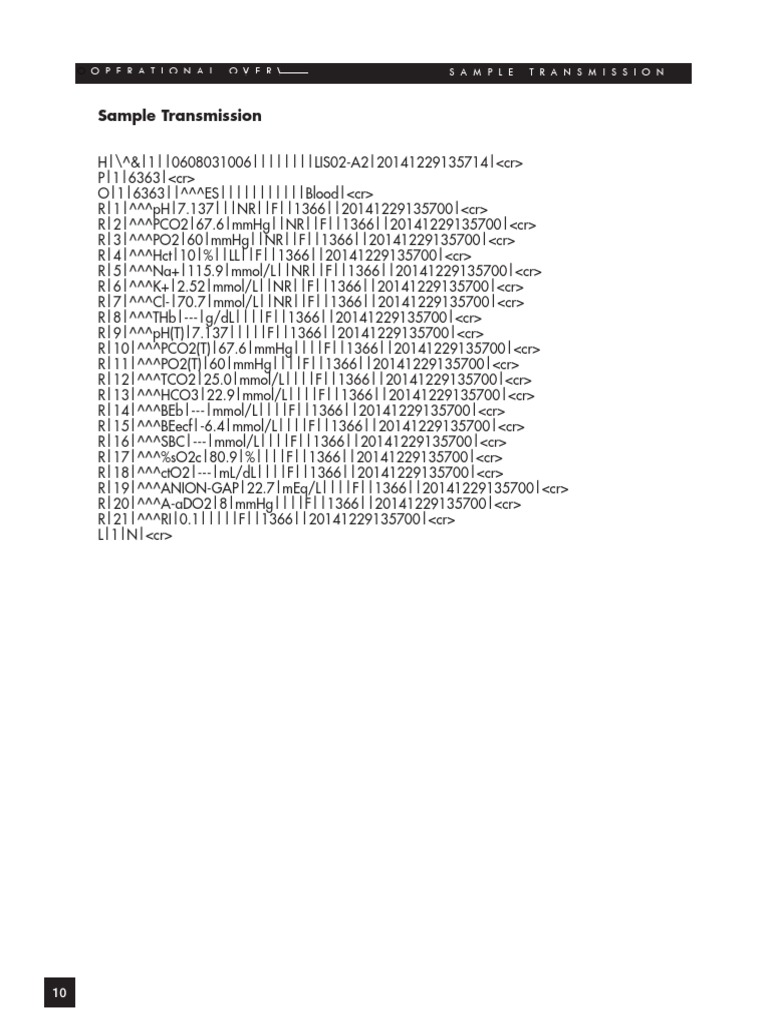 Operational Sample Transmission | PDF