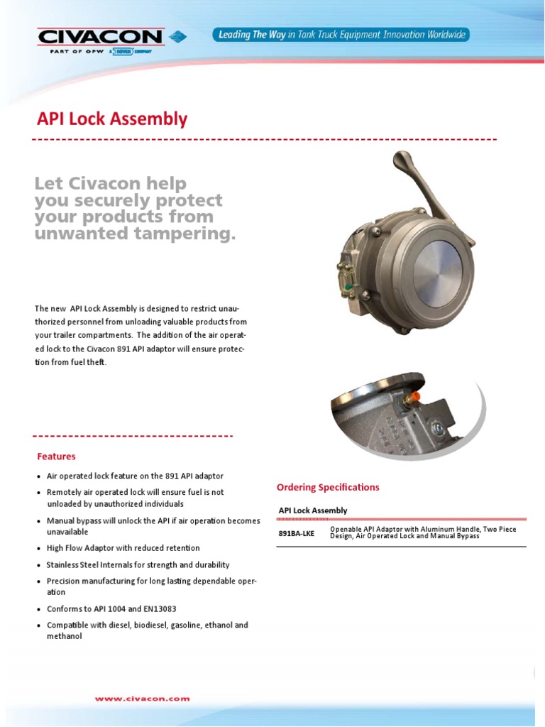 CivaCon - API Lock Assembly