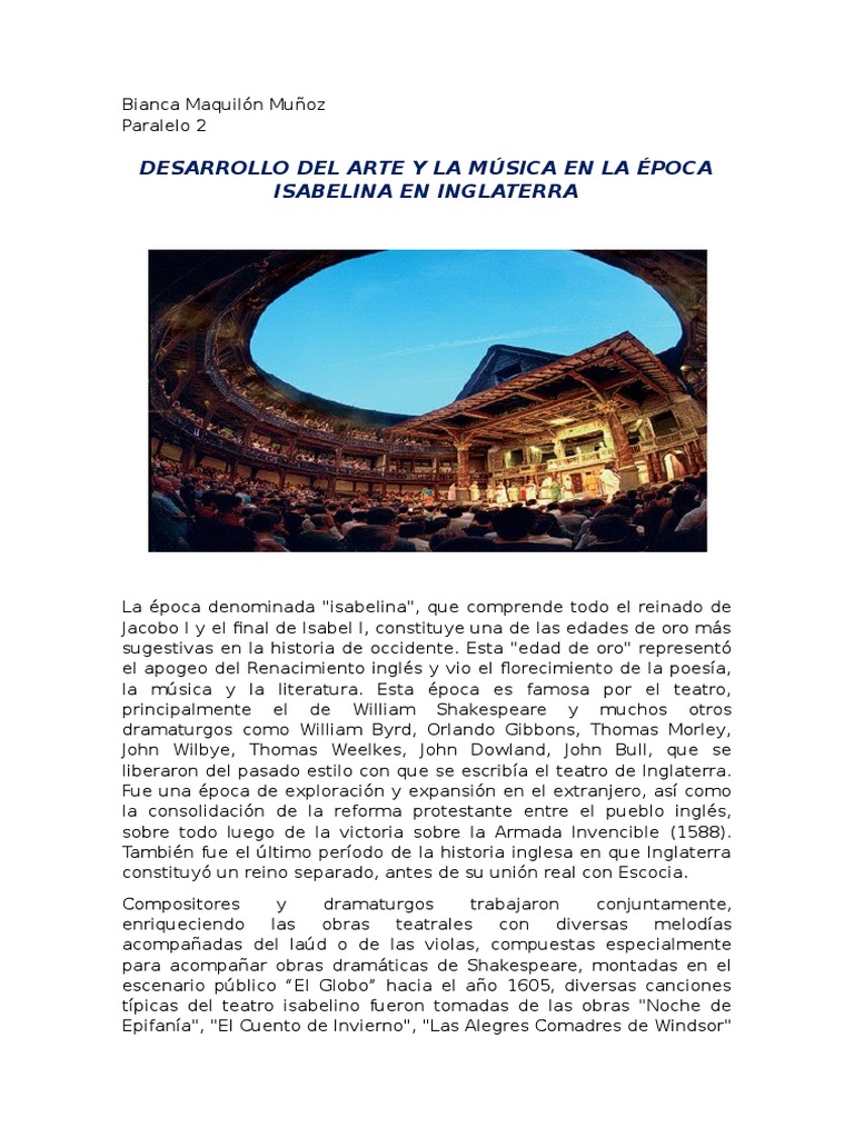 Epoca Isabelina | Teatro | William Shakespeare