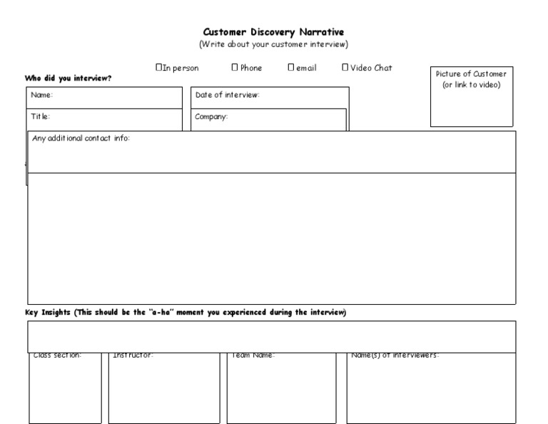 Customer Interview Template | PDF