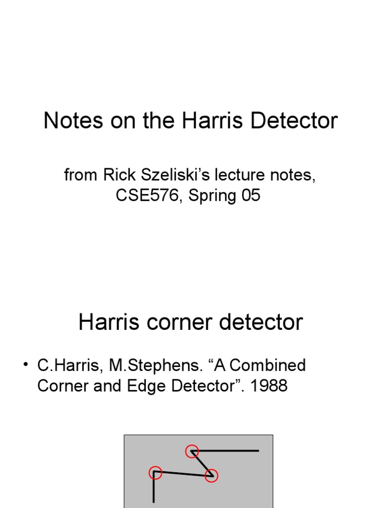 Harris Detector | PDF | Shape | Algorithms