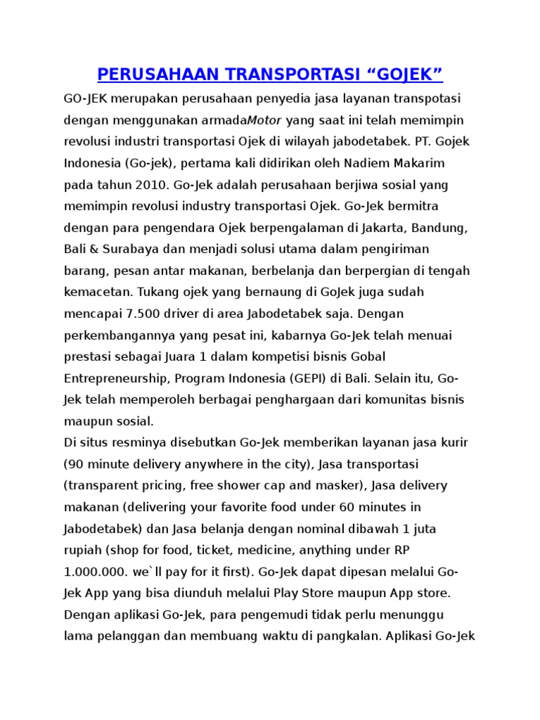 Studi Kasus Gojek | PDF